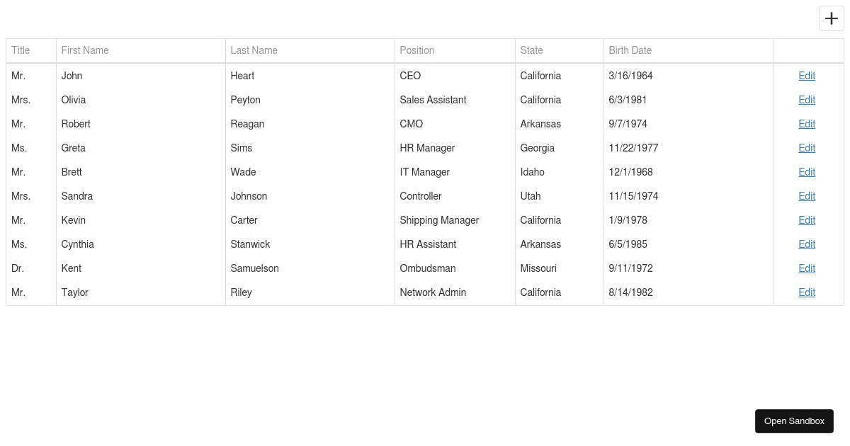 Form Editing - DevExtreme Data Grid - Codesandbox