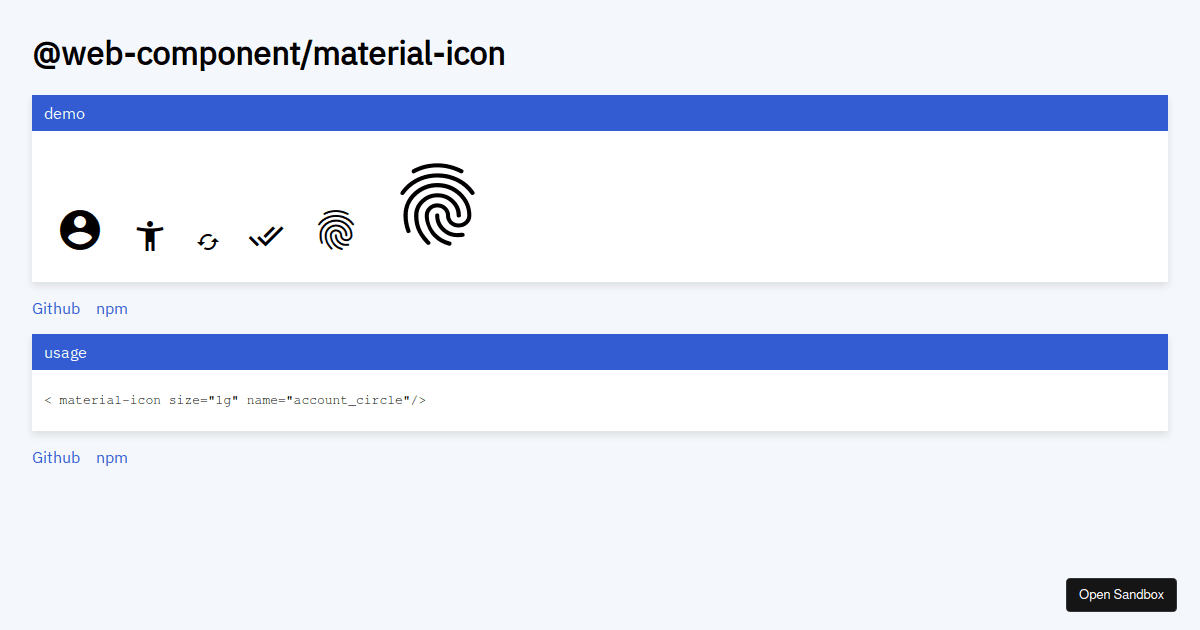 @web-component/material-icon - Codesandbox