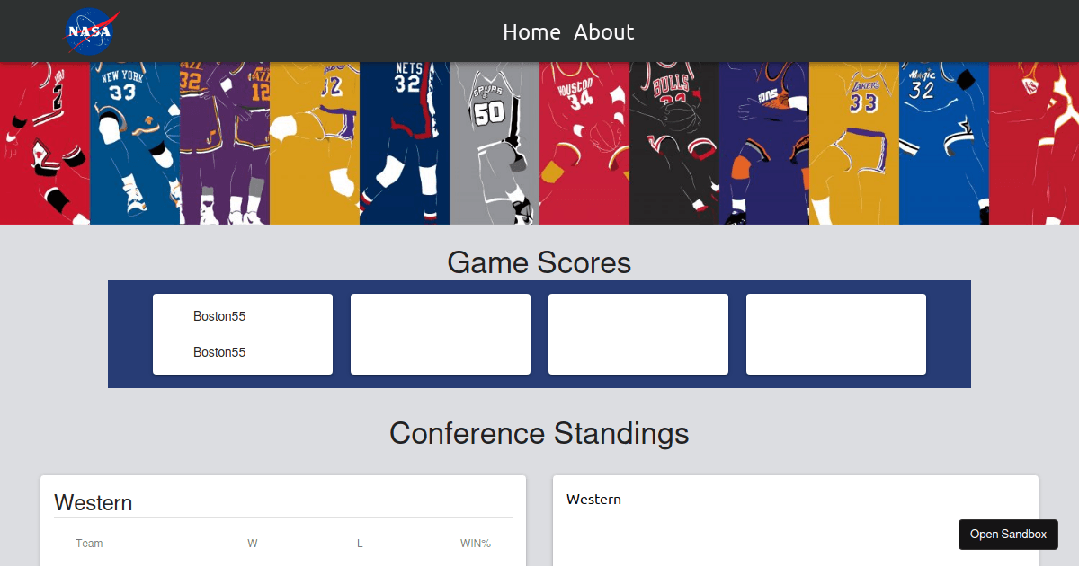 NBA - Codesandbox