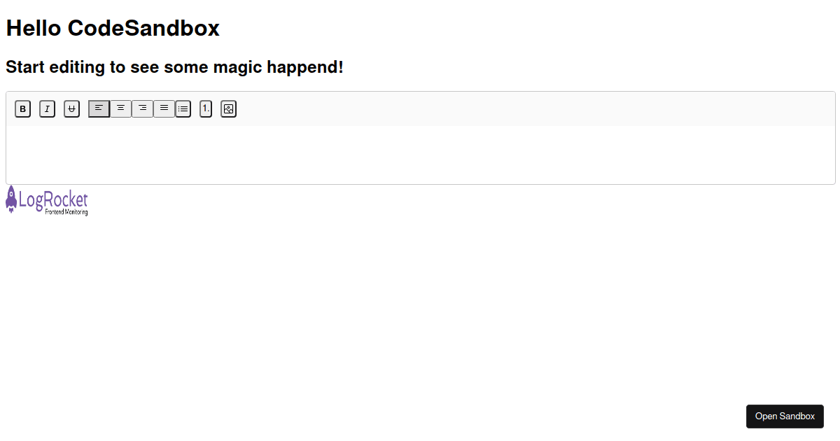 tiptap-react - Codesandbox