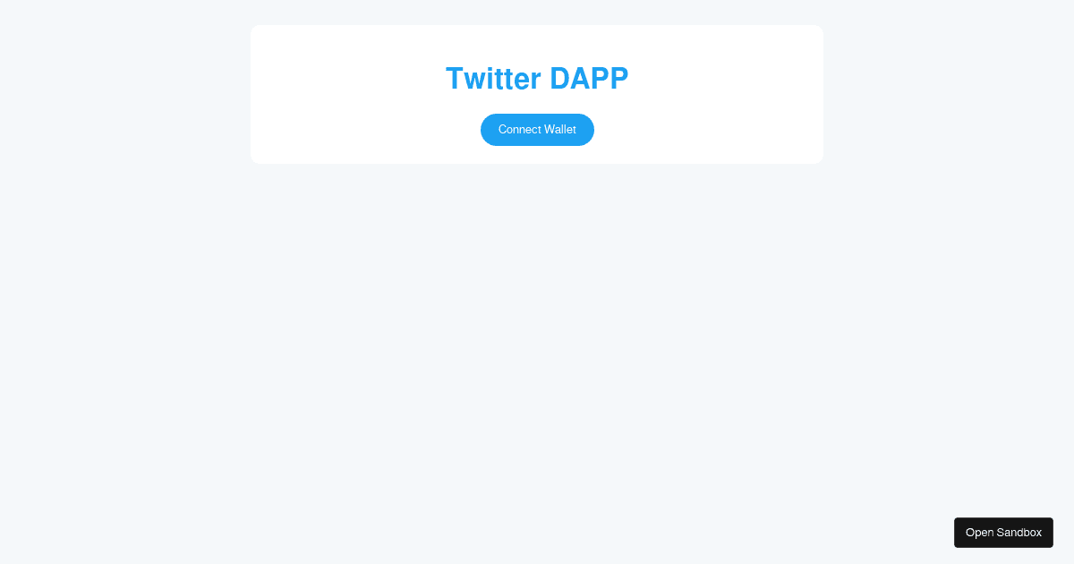 Twitter_DAPP - Codesandbox