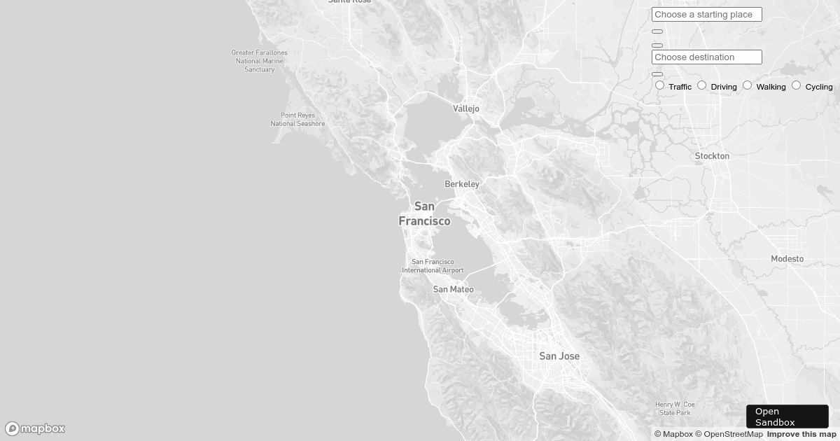 react-map-gl-directions example (forked) - Codesandbox