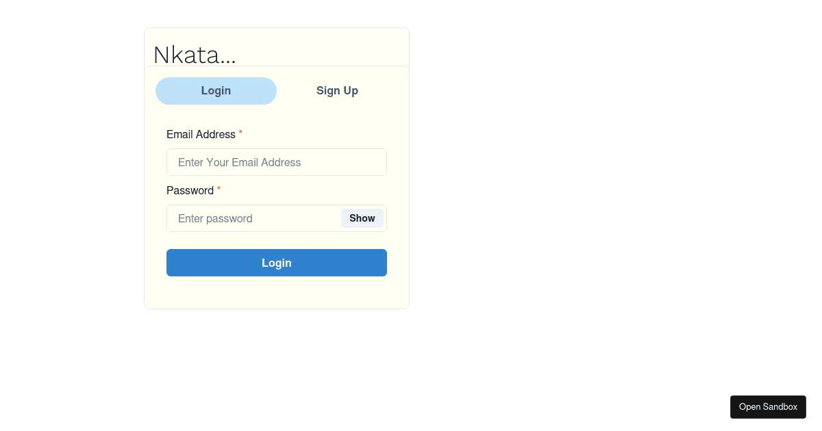 frontend - Codesandbox