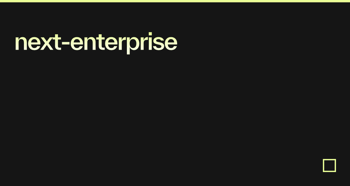 next-enterprise - Codesandbox