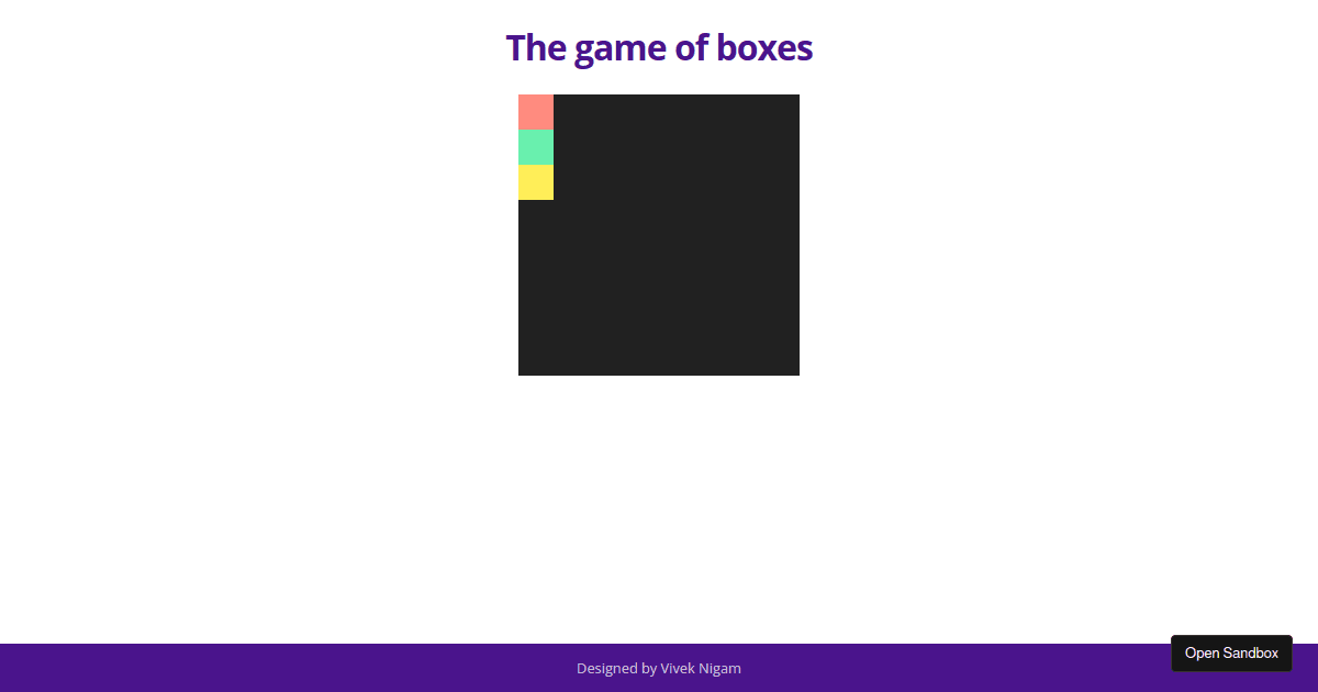 Game Of Boxes - Codesandbox