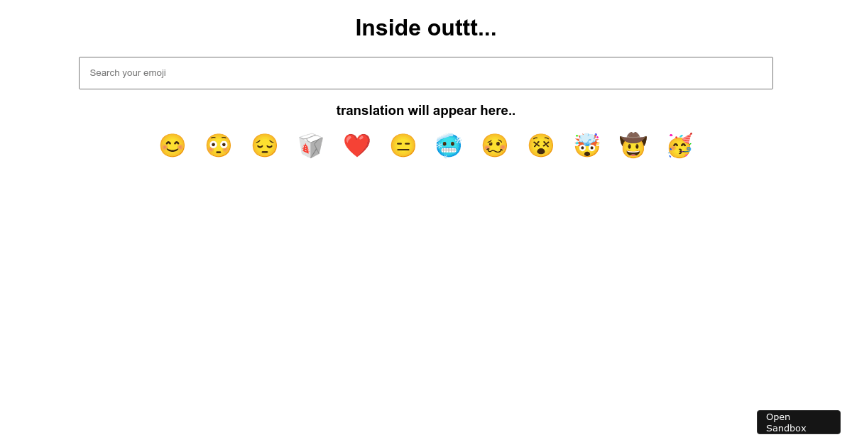know-your-emoji - Codesandbox