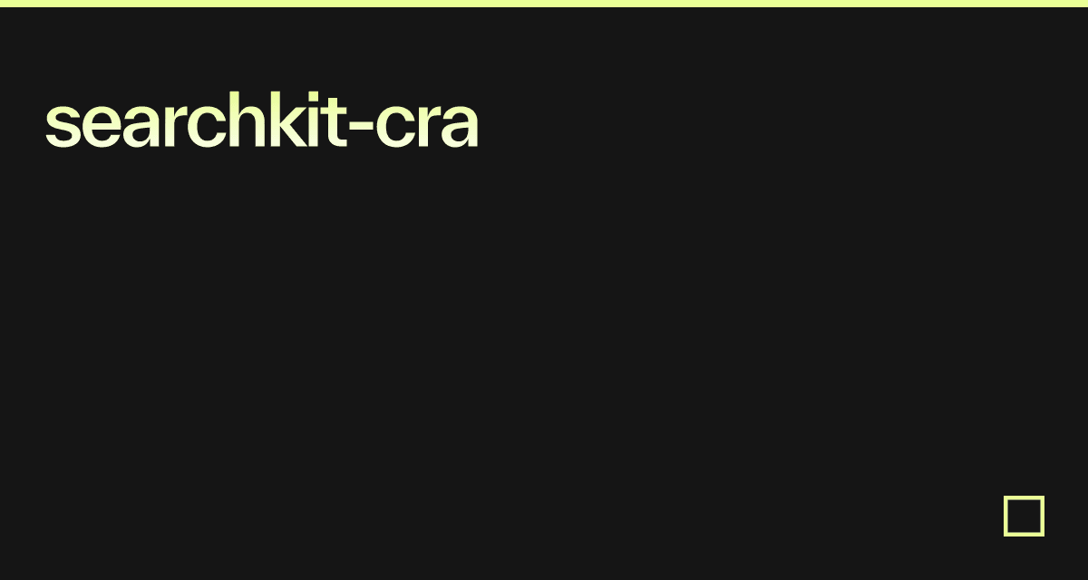searchkit-cra - Codesandbox