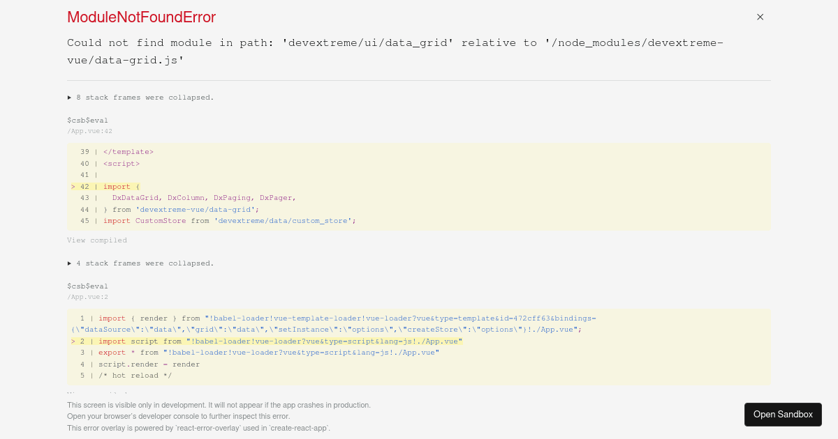 Custom Data Source - DevExtreme Data Grid (forked) - Codesandbox