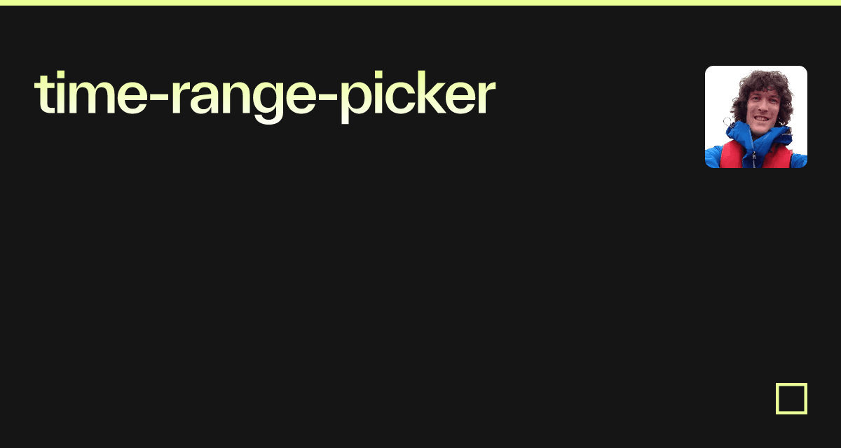 time-range-picker - Codesandbox