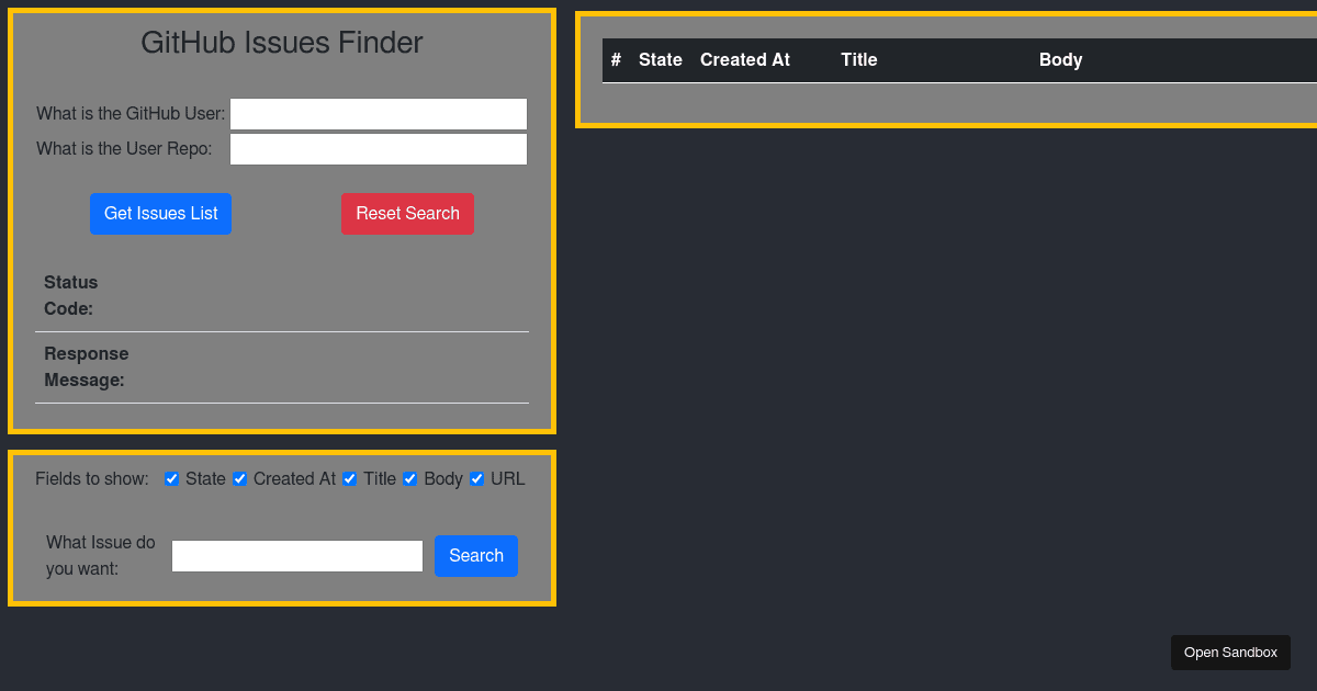 pe-github_issues_finder_app - Codesandbox