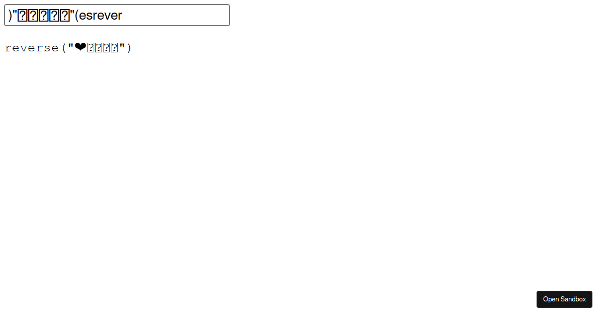 JS Unicode - Codesandbox