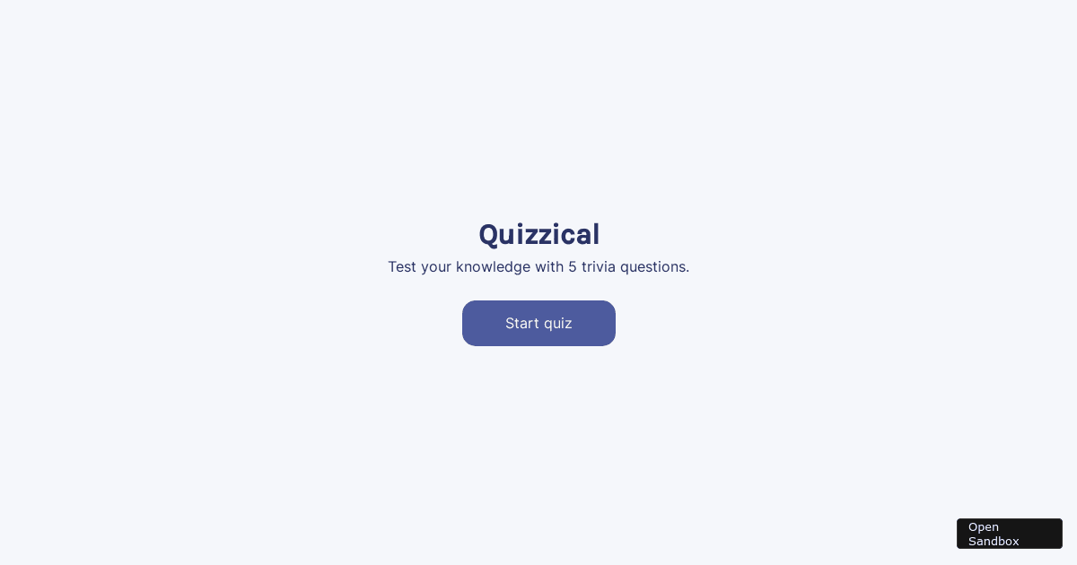 quiz - Codesandbox