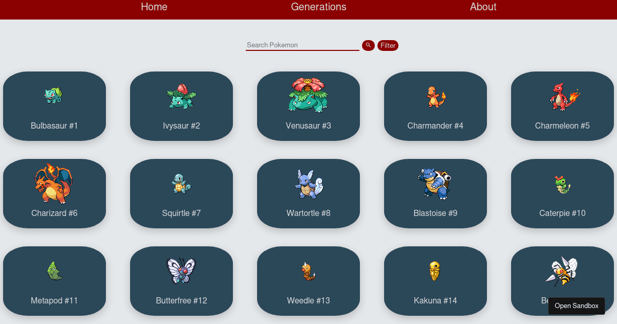 pokedex (forked) - Codesandbox