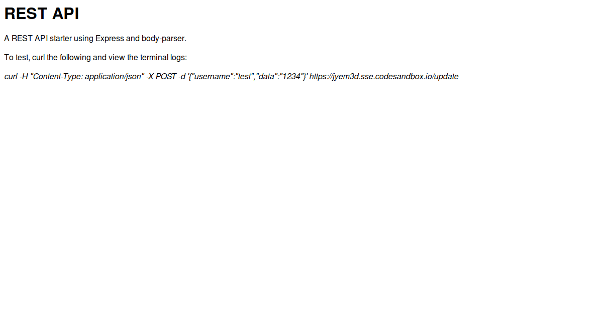 karate api call - Codesandbox