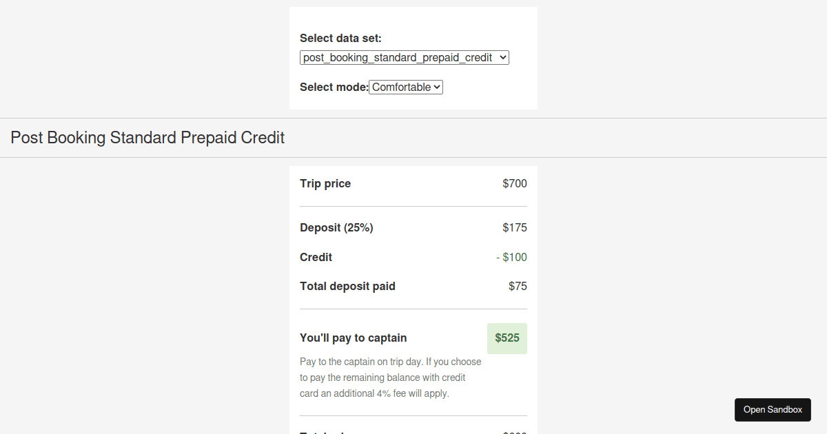 Booking Price breakdown - Codesandbox