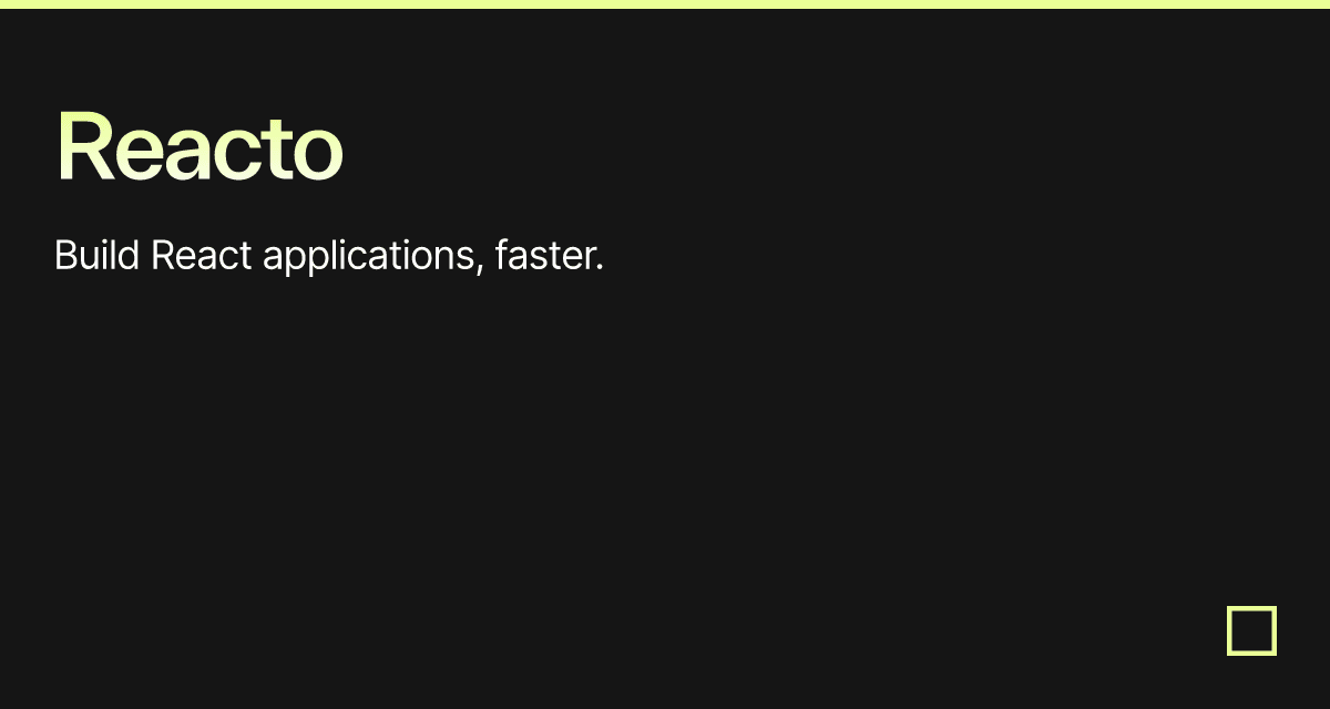 Reacto - Codesandbox