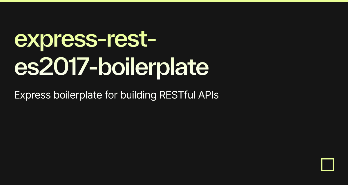express-rest-es2017-boilerplate - Codesandbox express-rest-es2017-boilerplate - Codesandbox