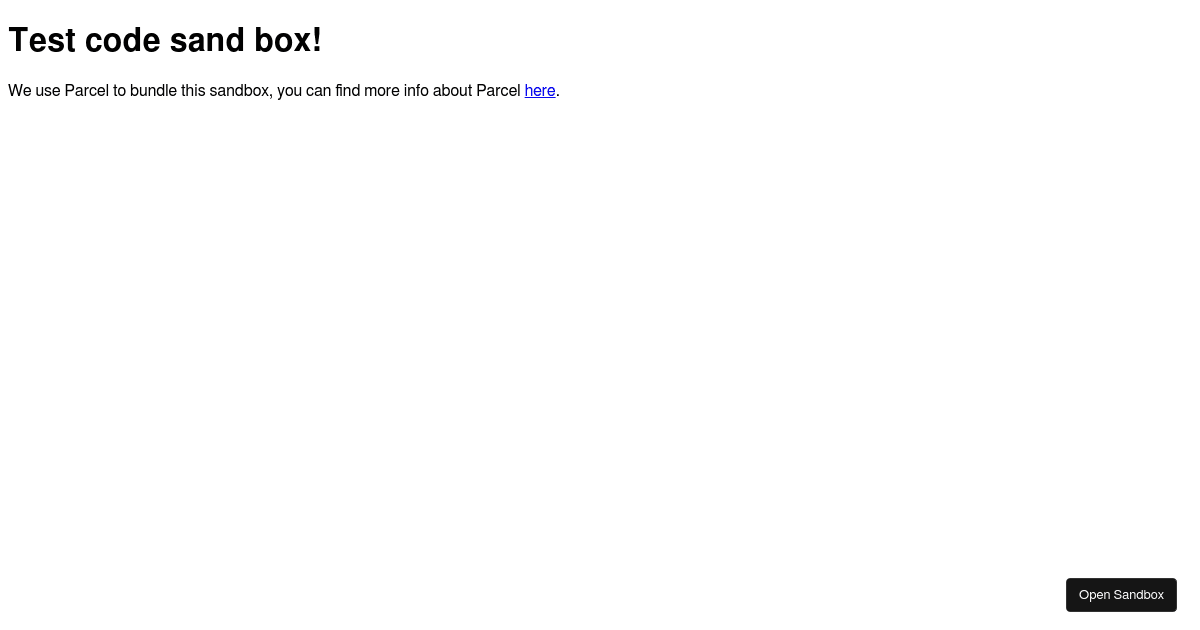 parcel-sandbox - Codesandbox