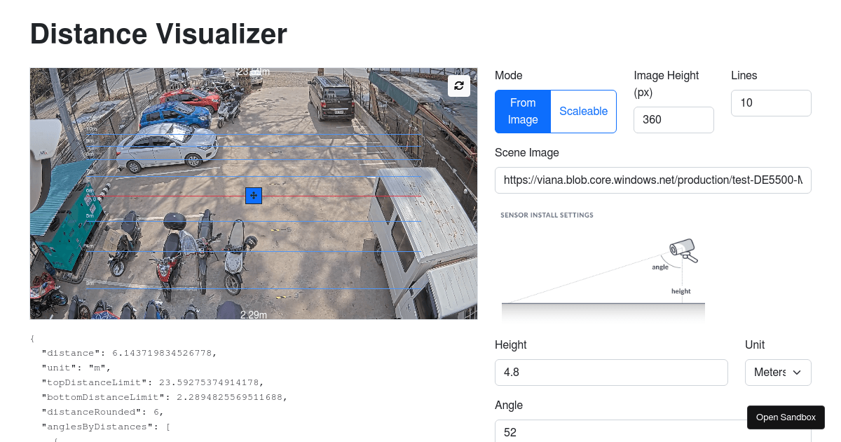 Distance Visualizer - Codesandbox