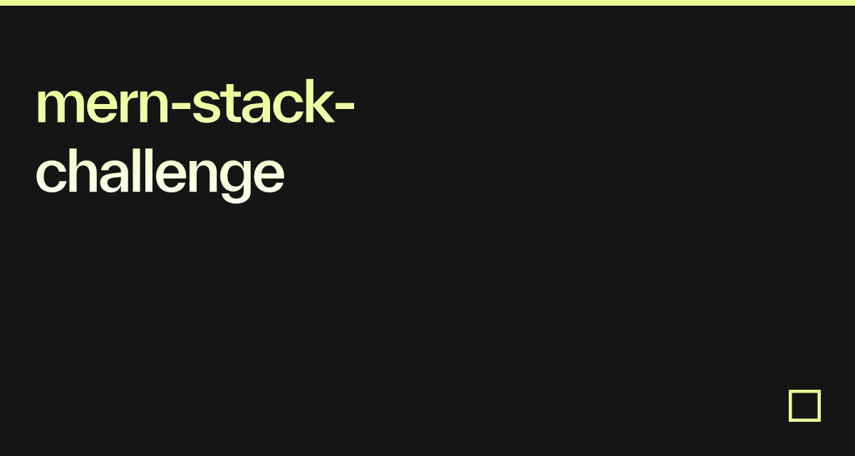 mern-stack-challenge - Codesandbox