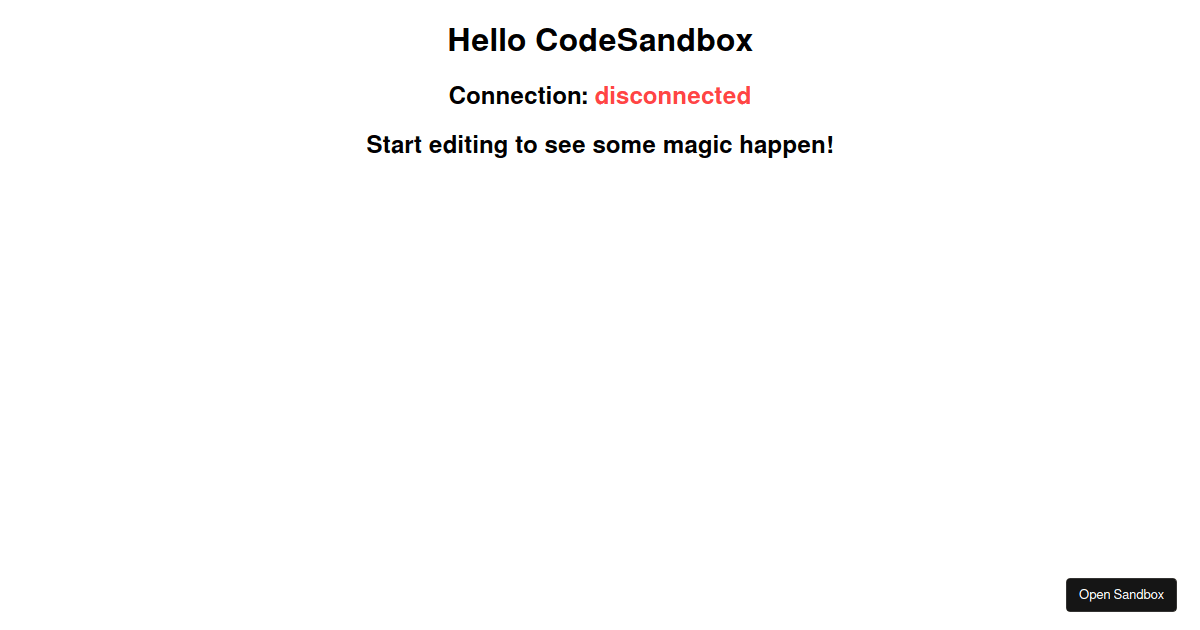 react socketIO - Codesandbox