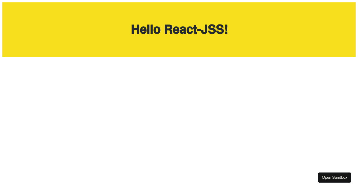 React-JSS Playground (forked) - Codesandbox