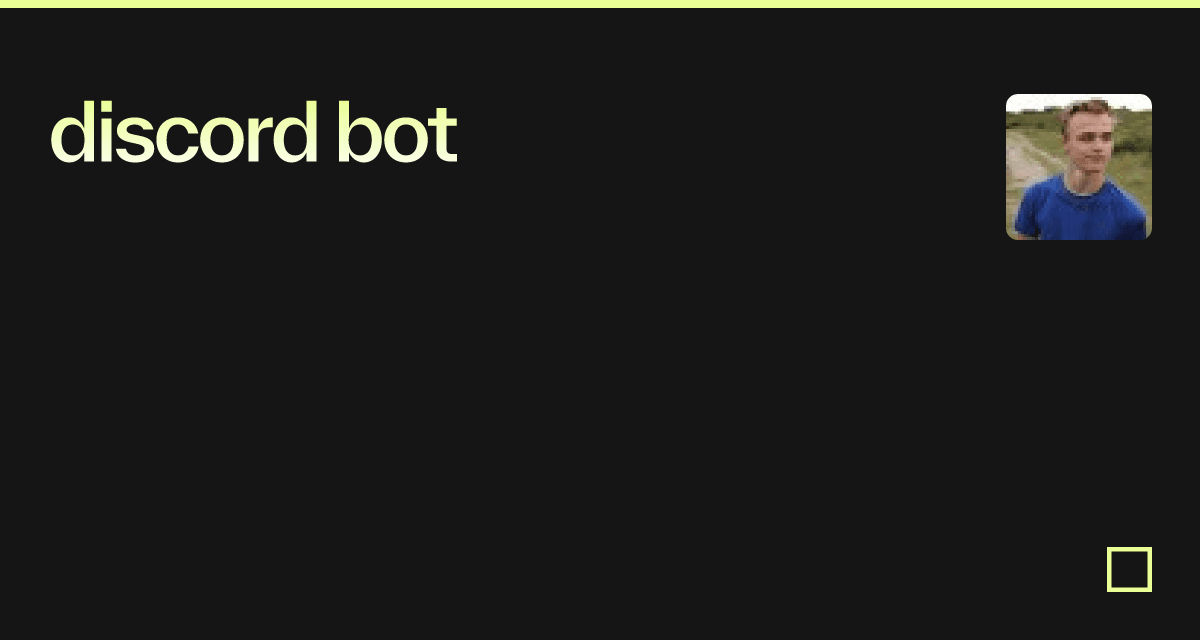 discord bot - Codesandbox