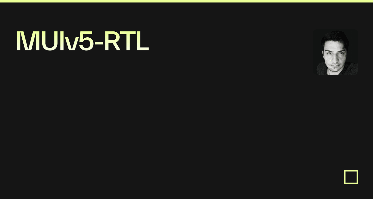 MUIv5-RTL - Codesandbox