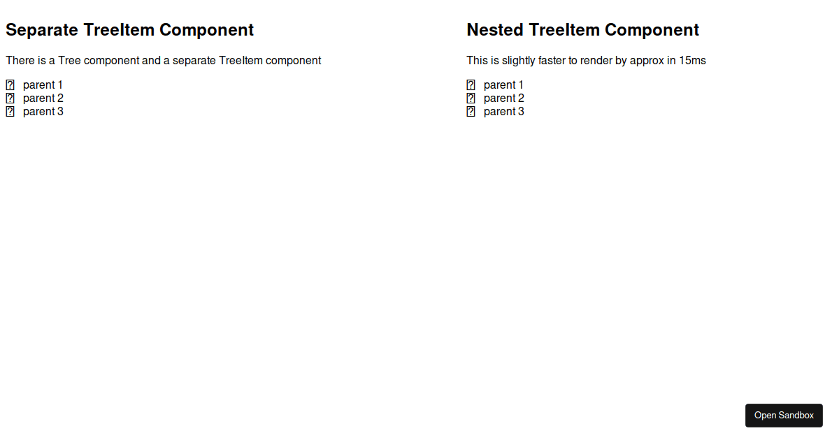 react treeview - Codesandbox