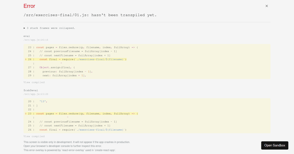 Advanced React Patterns V2 Codesandbox