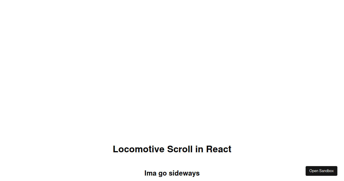 Locomotive Scroll in React - Codesandbox