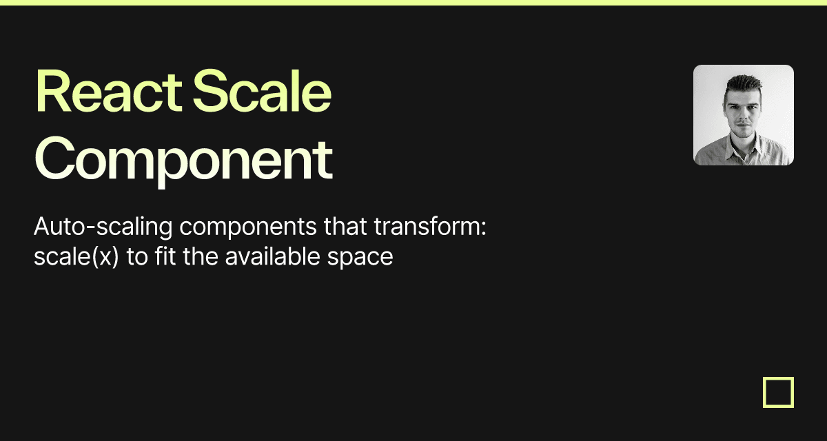 React Scale Component - Codesandbox