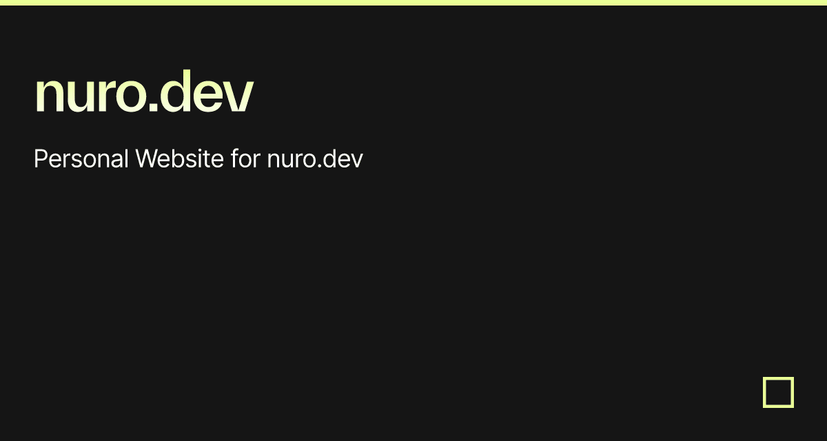 nuro.dev - Codesandbox