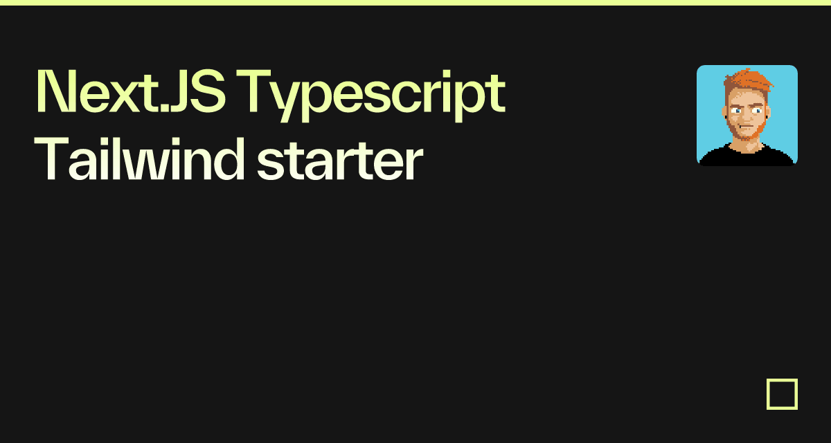 Nextjs Typescript Tailwind Starter Codesandbox 1637