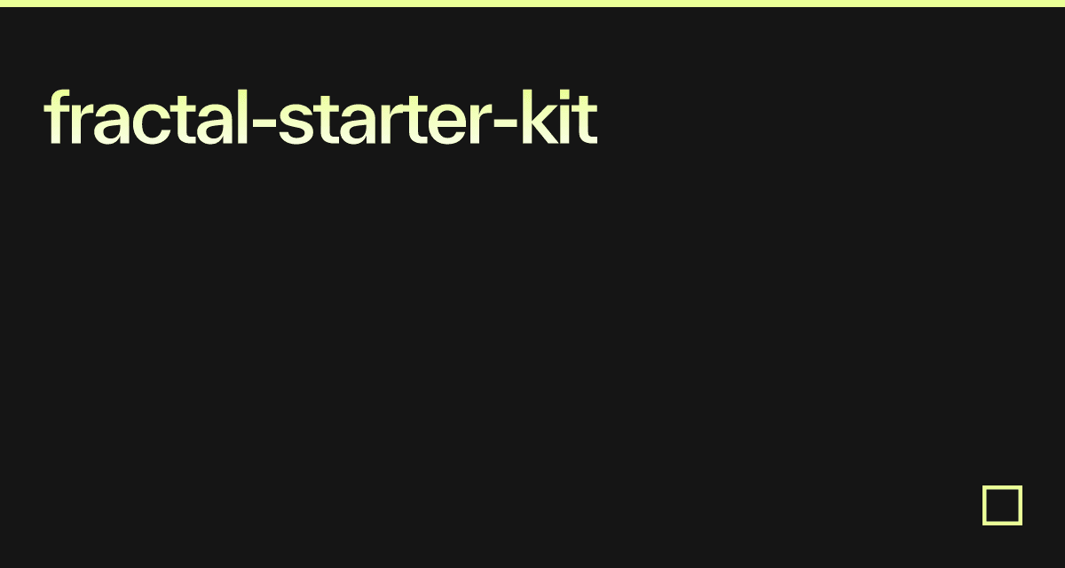 fractal-starter-kit - Codesandbox