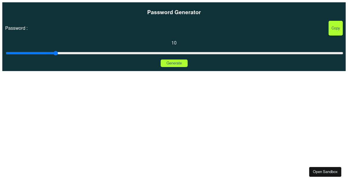 password-generator - Codesandbox