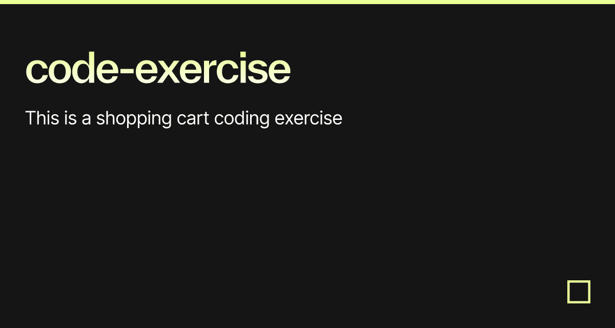 code-exercise - Codesandbox