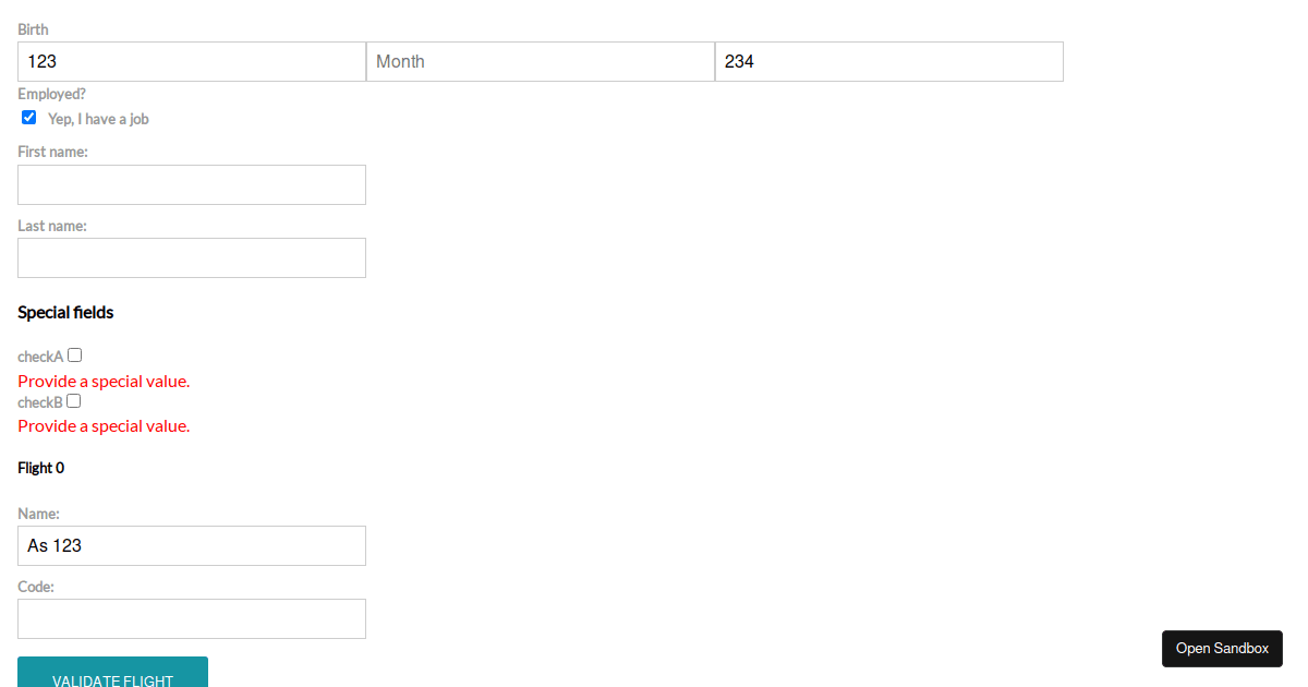 React Redux Forms Immutable Forked Codesandbox
