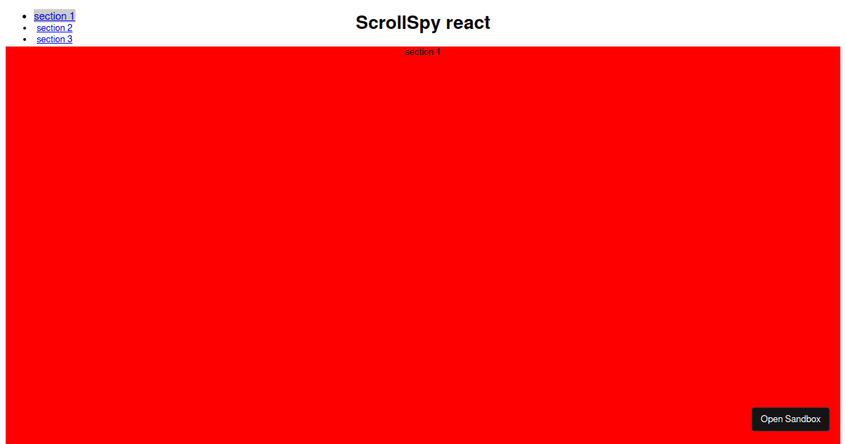 react-scrollspy - Codesandbox