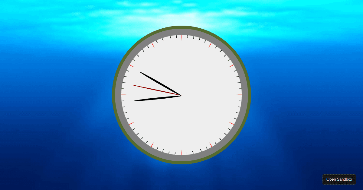 Analog Clock React Class Components Codesandbox