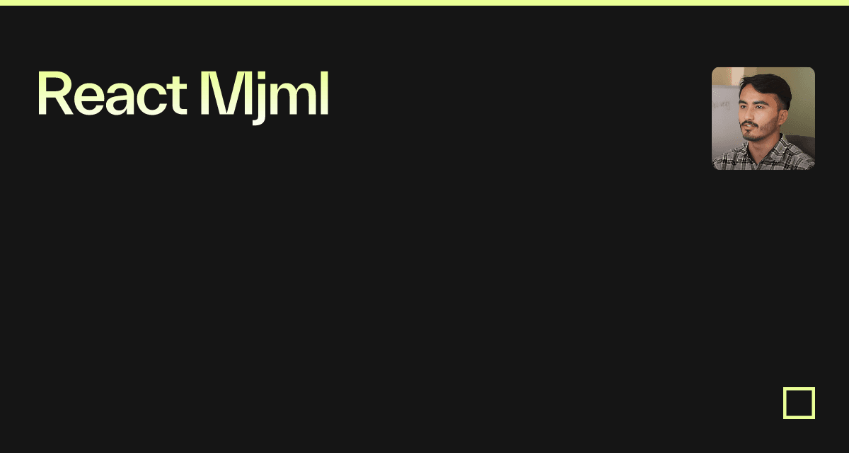 React Mjml Codesandbox