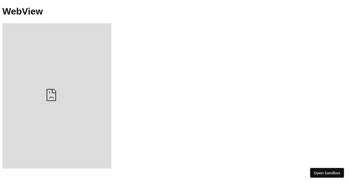 webview - Codesandbox