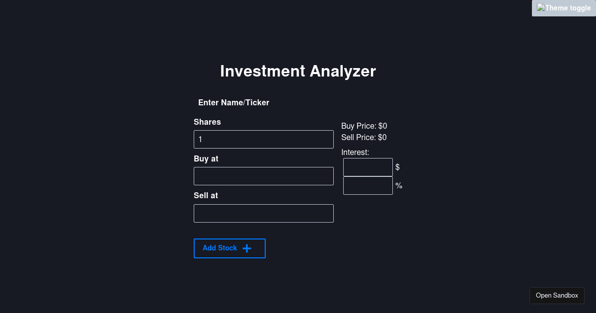 investment-analyzer - Codesandbox