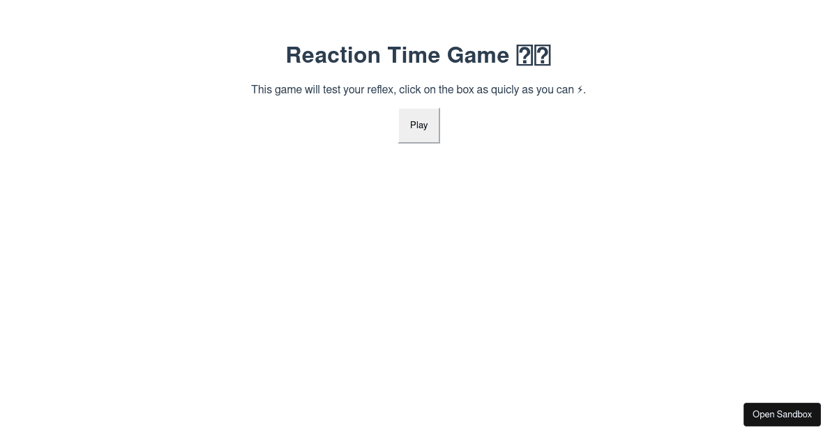 Reaction-Time-Game - Codesandbox