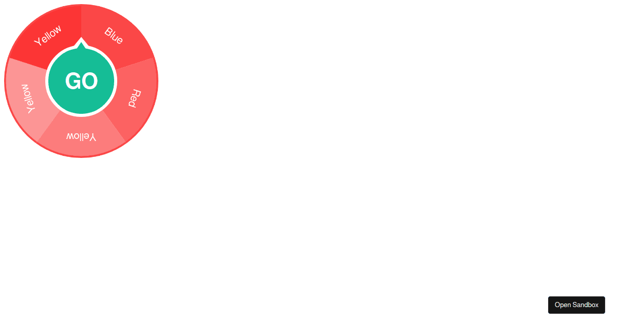 Wheel of fortune - Codesandbox