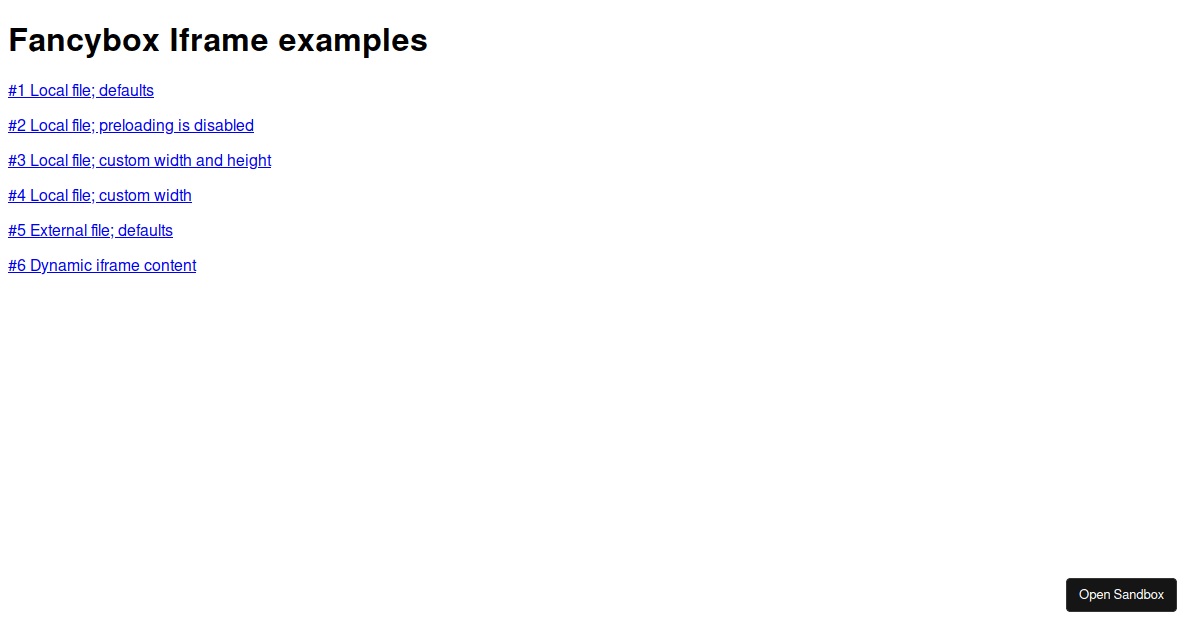 fancybox-iframe - Codesandbox