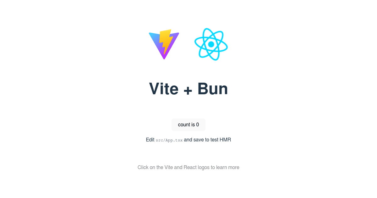 Bun + Vite + React - Codesandbox