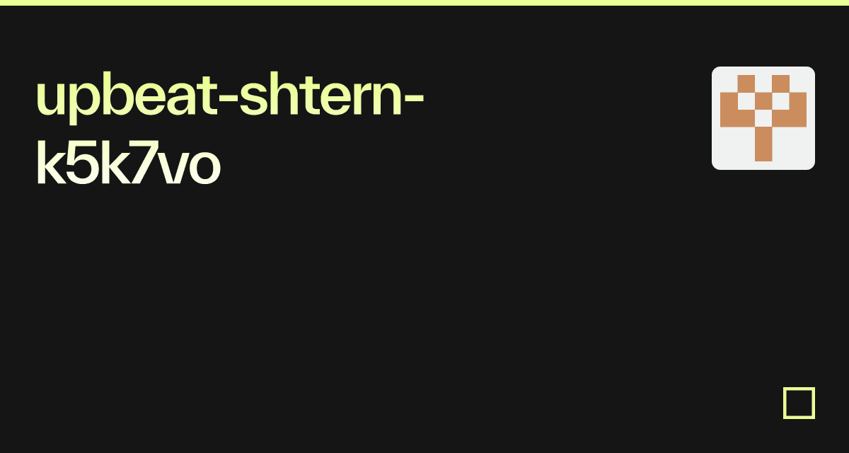 upbeat-shtern-k5k7vo - Codesandbox