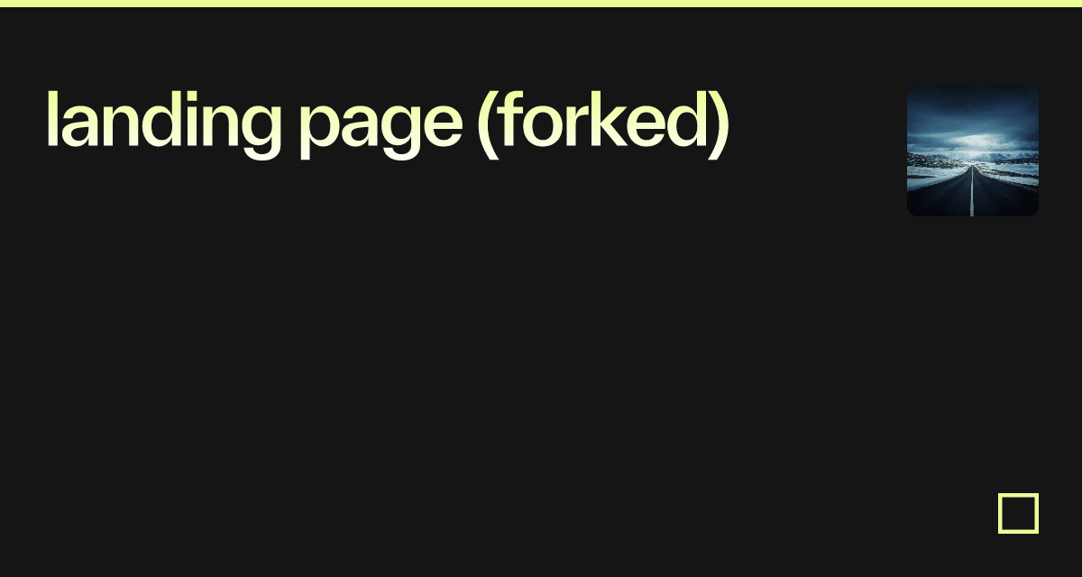 landing page (forked) - Codesandbox