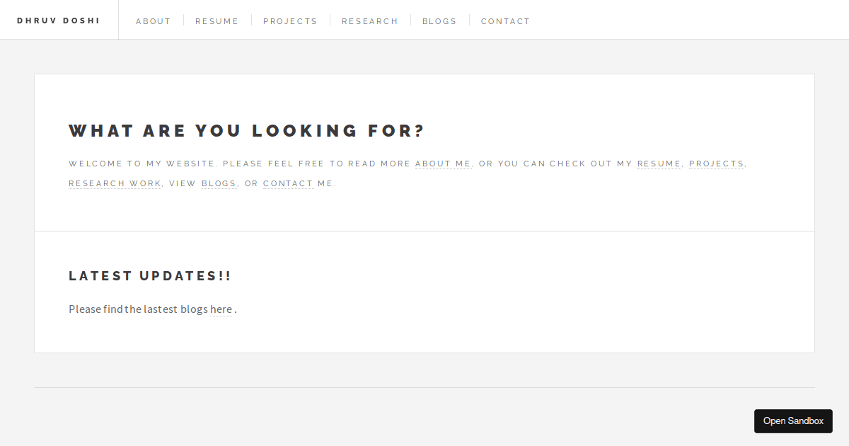 personal-site - Codesandbox